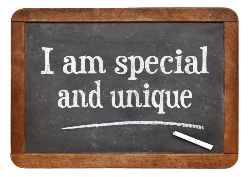 I am Special and Unique - Positive Affirmation Stock Photo - Image of ...