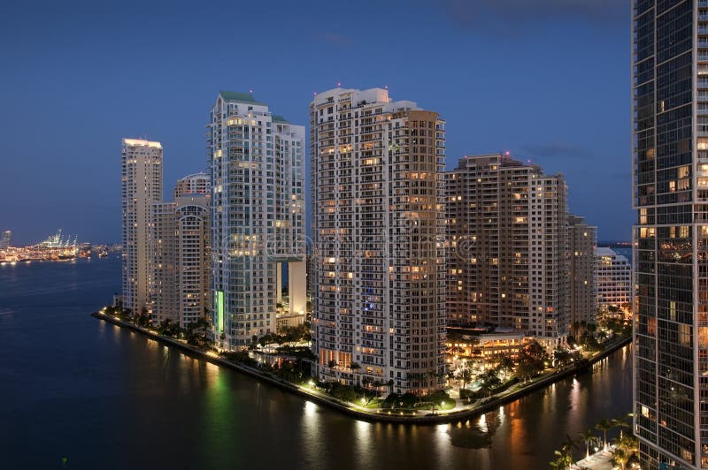 I Stadens Centrum Miami, USA Fotografering för Bildbyråer - Bild av ...