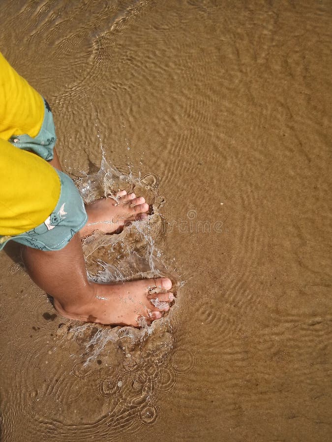 When I Step on the Water a Splash Occurs Stock Photo - Image of water ...
