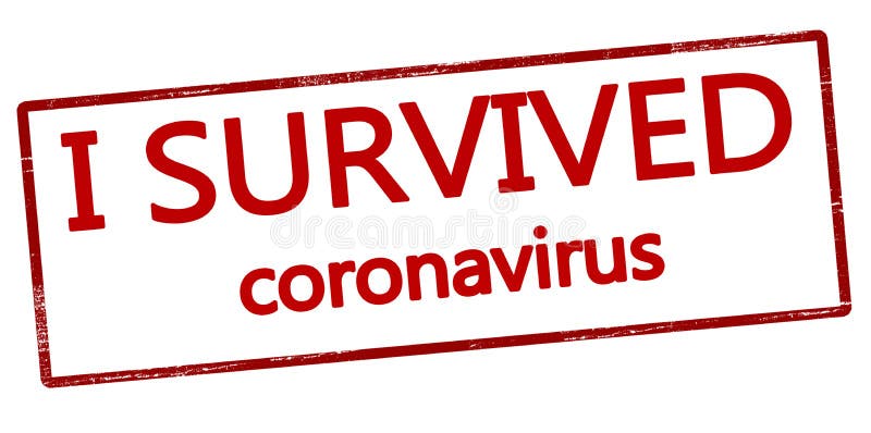 Stamp with Text I Survived Coronavirus Stock Illustration ...