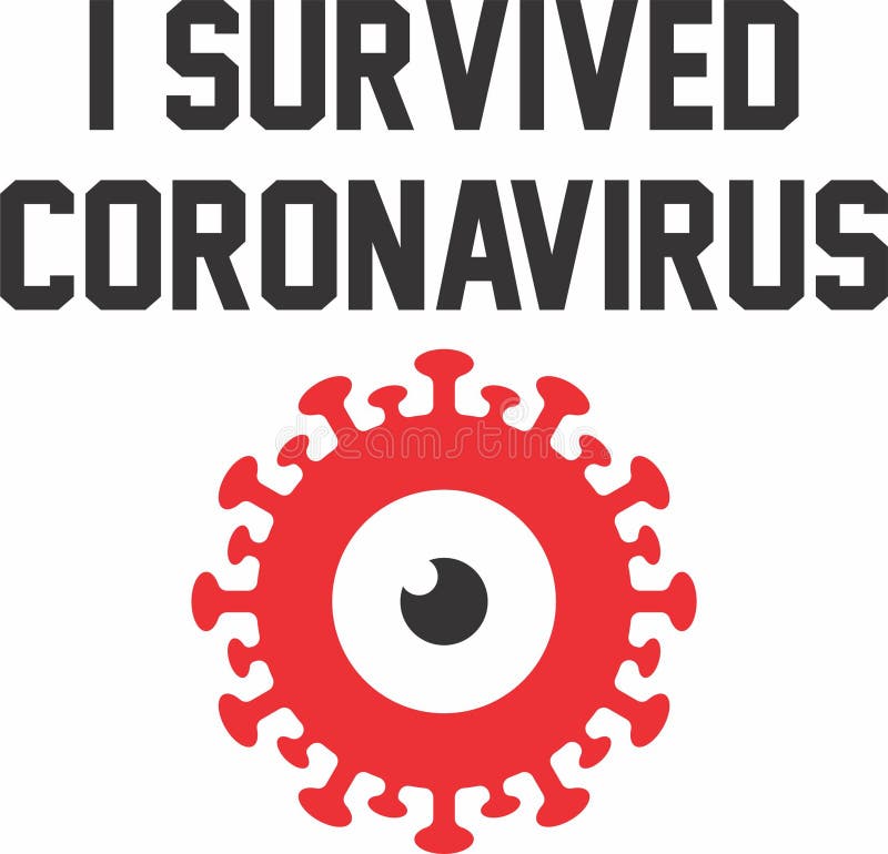 Coronavirus, I Survived a Virus Attack Doodle Icon, Vector Illustration ...