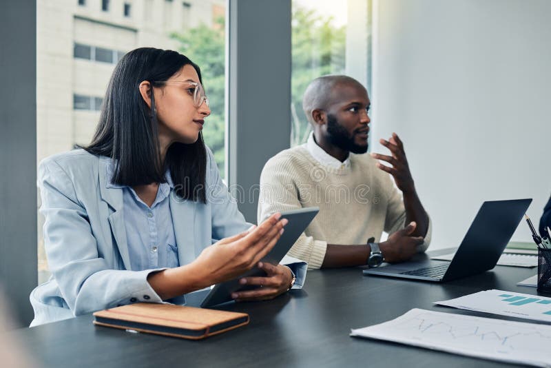 I Think Changing the Way we Work Has Helped. Two Work Colleagues ...