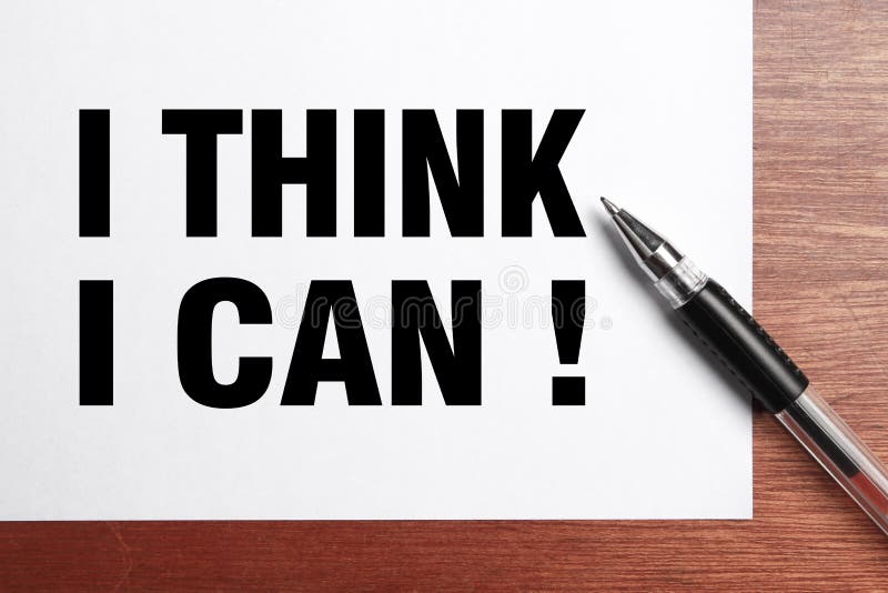 I think I can stock photo. Image of text, thinking, horizontal - 51263868