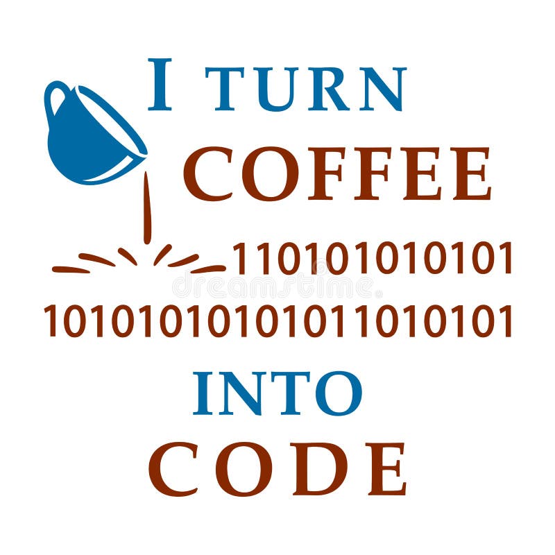 Code Coffee Icon Logo Design Element Stock Vector - Illustration of ...