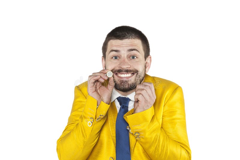 The very rich man smiles stock image. Image of collection - 92362139