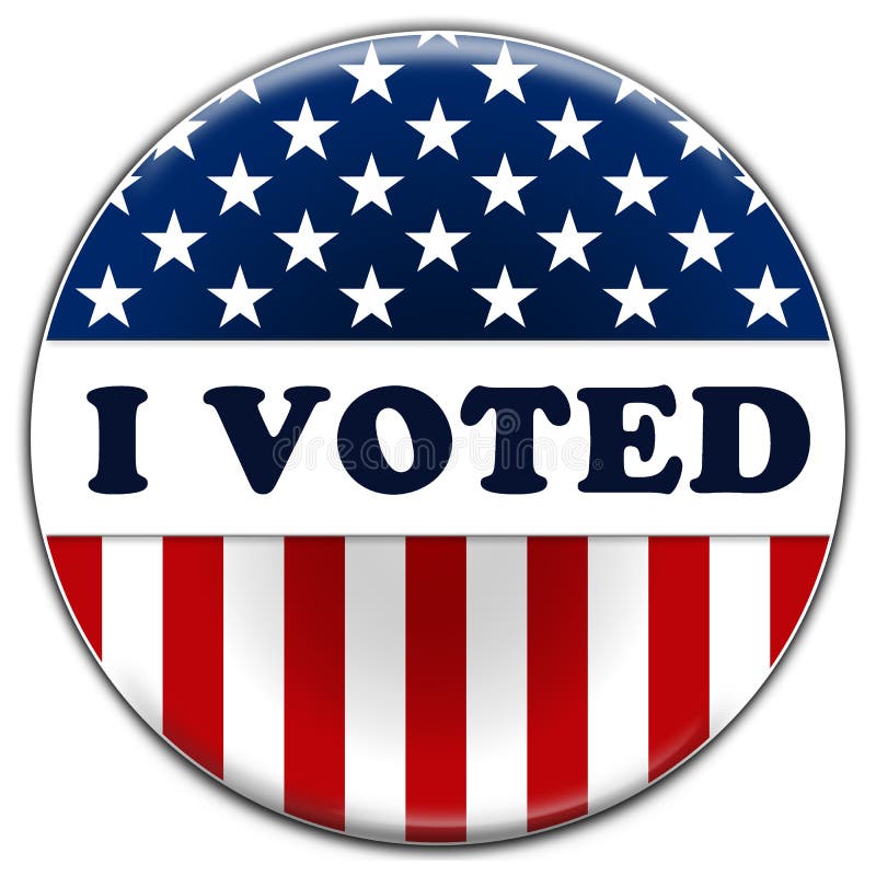 I Voted - Button or Badge Message Stock Image - Image of symbol ...