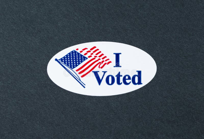 I Voted Today Sticker stock photo. Image of label, elections - 164259930