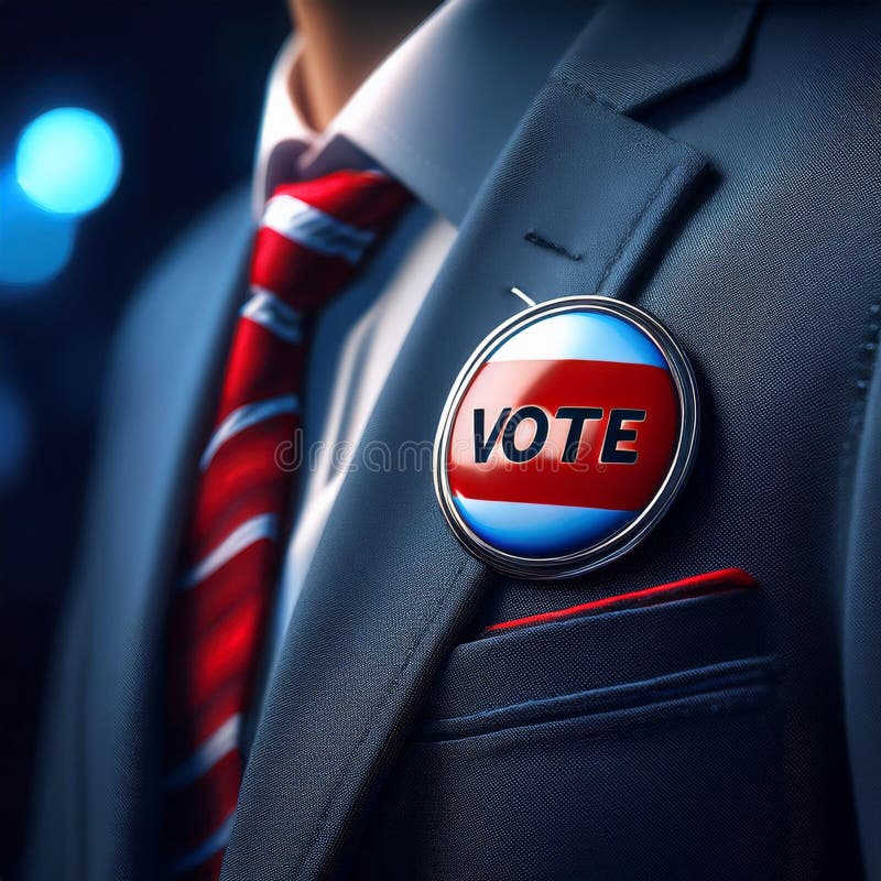 I Voted Sticker Placed on a Jacket Lapel, Voting Pride, Civic ...