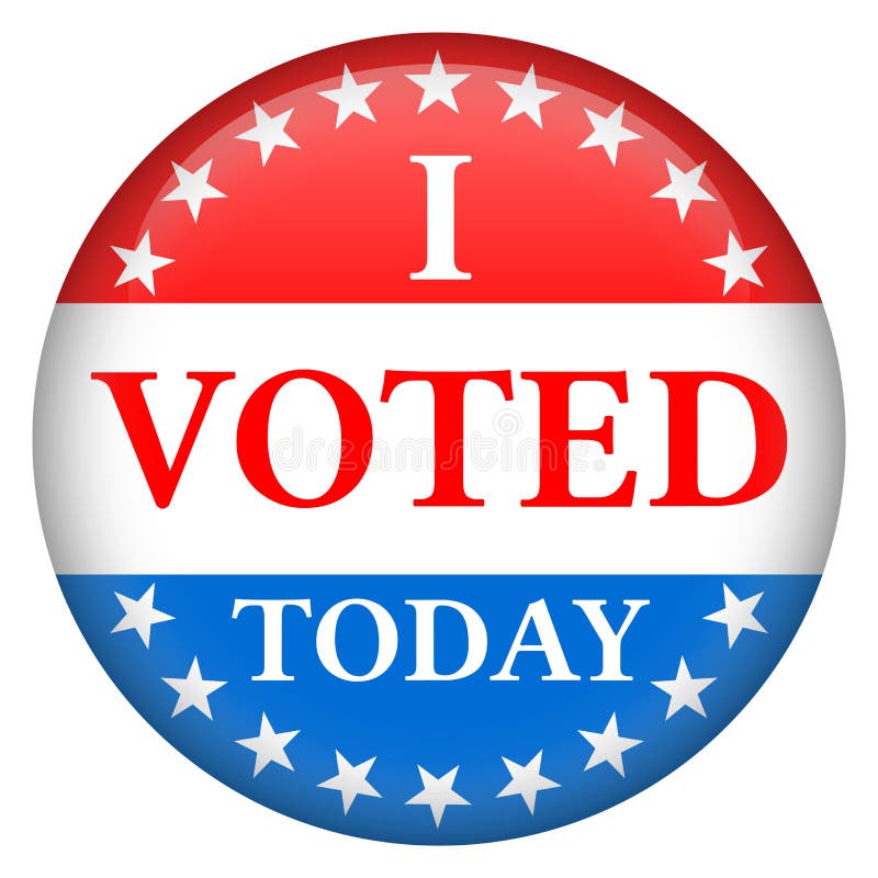 I Voted Today Pin Isolated Vector Stock Vector - Illustration of elect ...