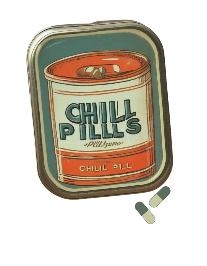 Relax , Calm Down Take a Chill Pill Conceptual Image Prescription Drug ...