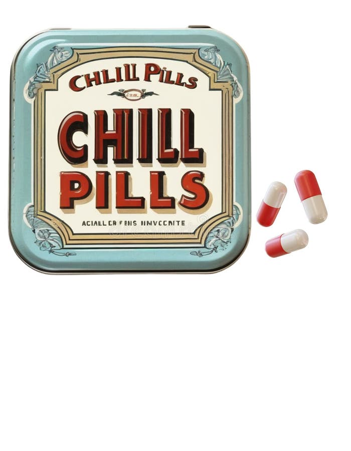 Relax , Calm Down Take a Chill Pill Conceptual Image Prescription Drug ...