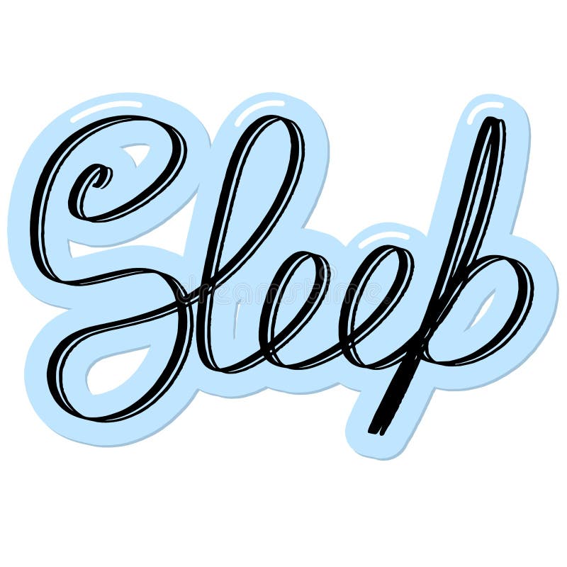 I Want To Sleep Vector Lettering Illustration Stock Vector ...