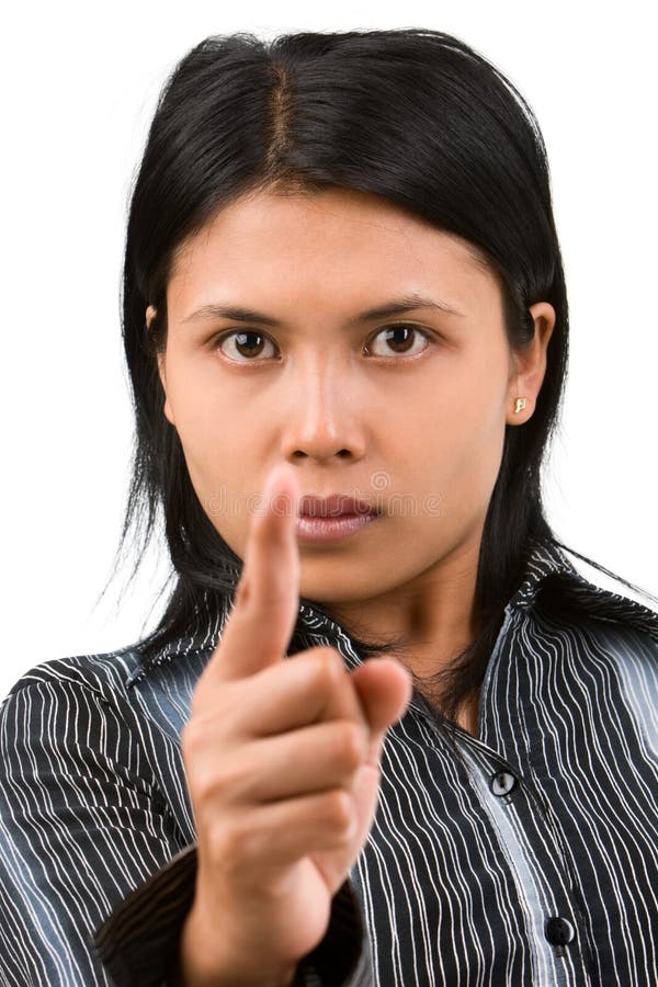 I warn you stock image. Image of looking, woman, suit - 5609915