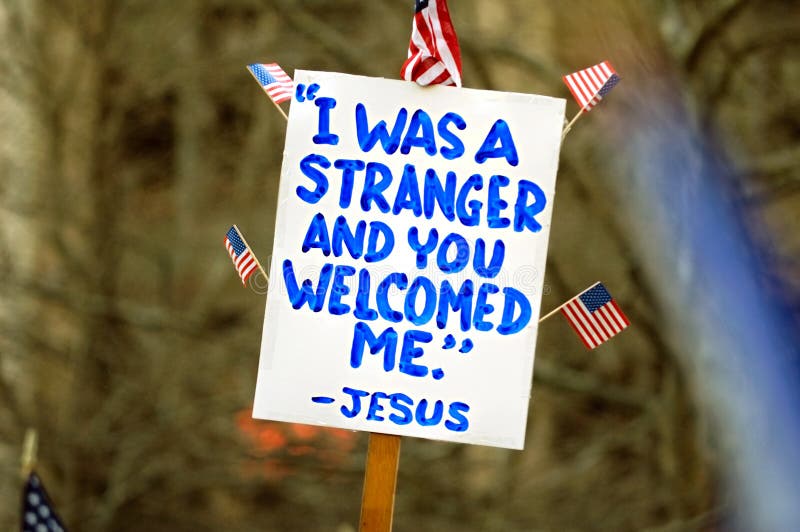 Welcoming strangers stock image. Image of flag, issues - 2233687