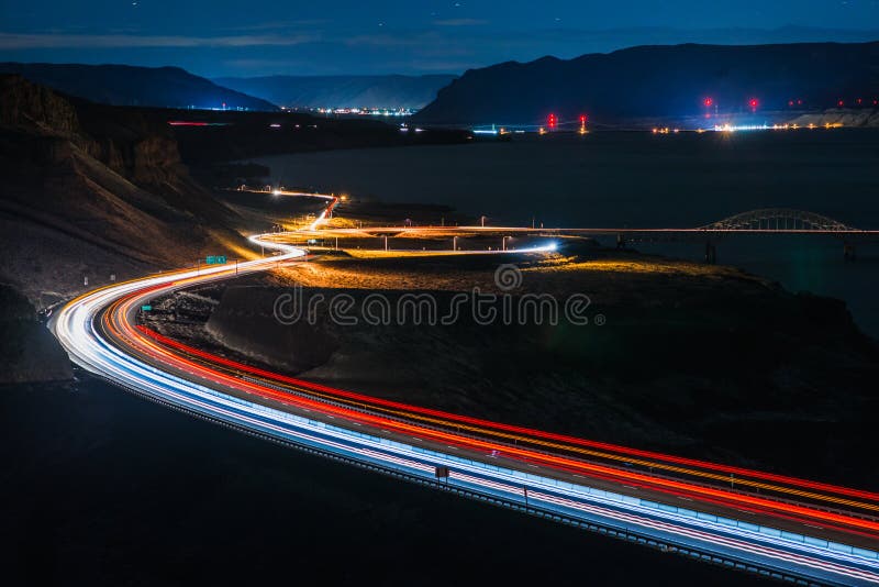 I-90 West Towards Vantage Washington Stock Image - Image of bustling ...