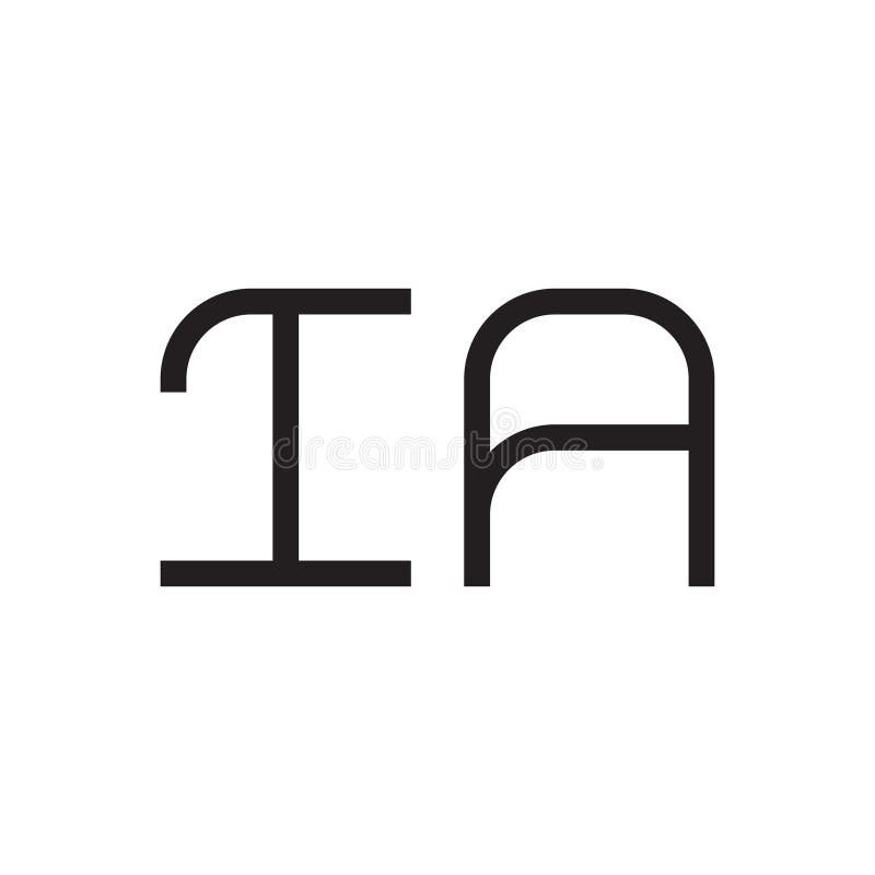 Ia Initial Letter Vector Logo Icon Stock Vector - Illustration of ...