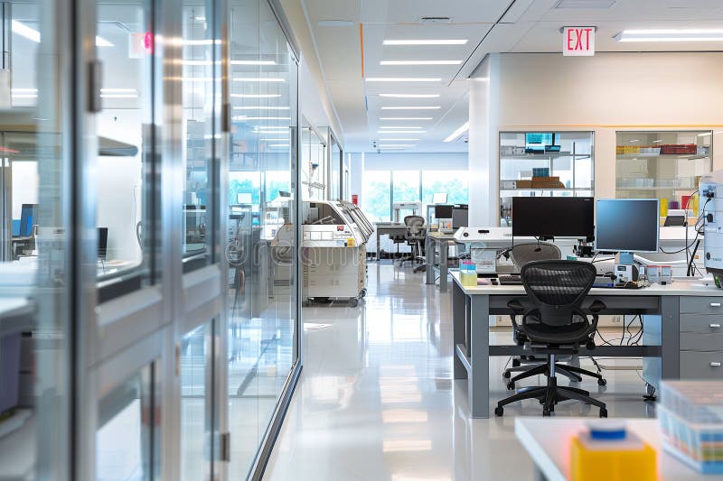 IA Photography Modern High-tech Laboratory Interior Stock Illustration ...