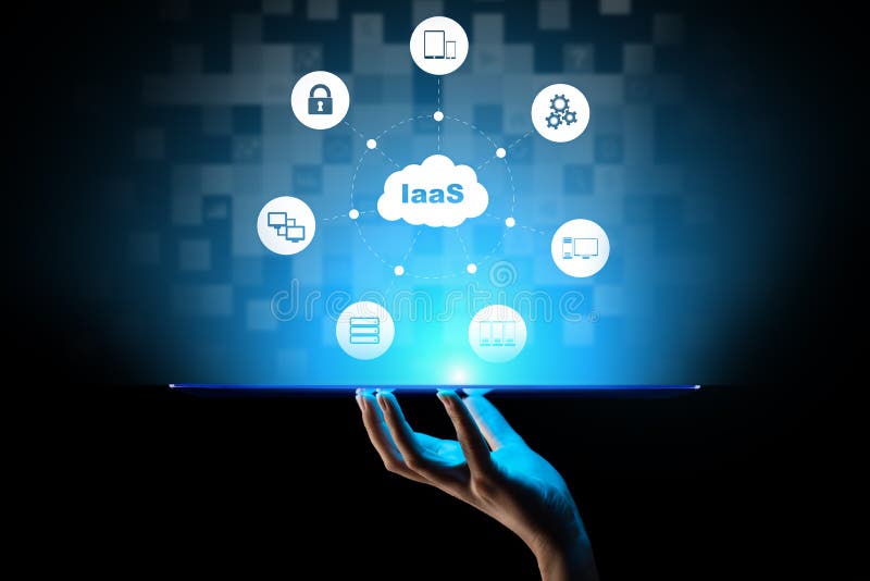 IaaS - Infrastructure As a Service. Cloud Technology. Cloud Storage ...