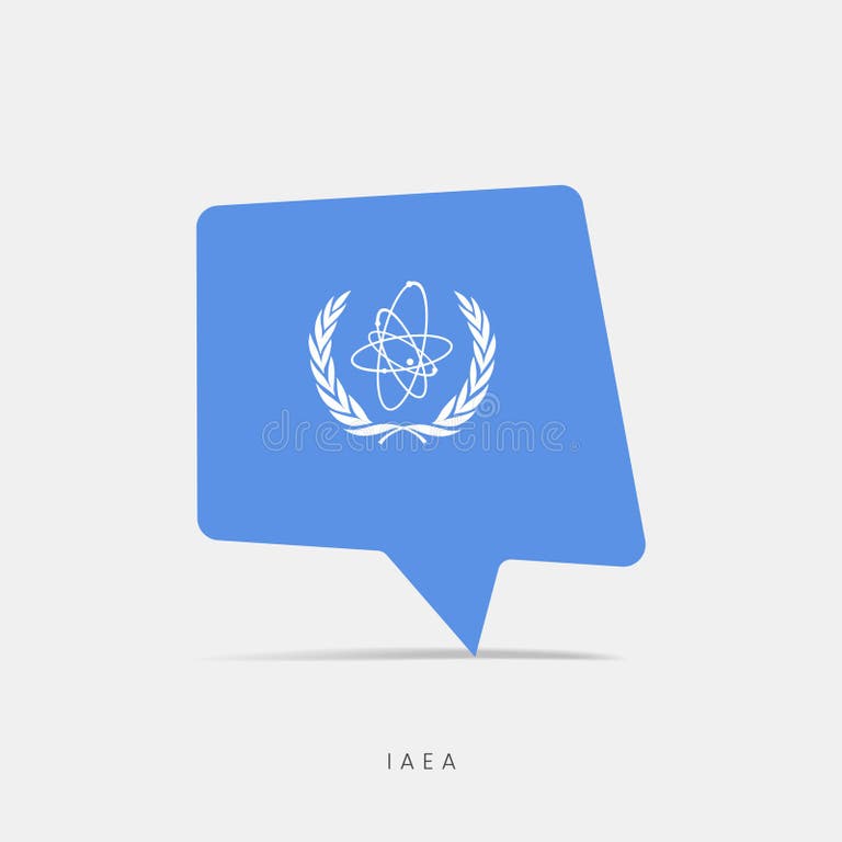 IAEA flag bubble chat icon stock vector. Illustration of sign - 281442033