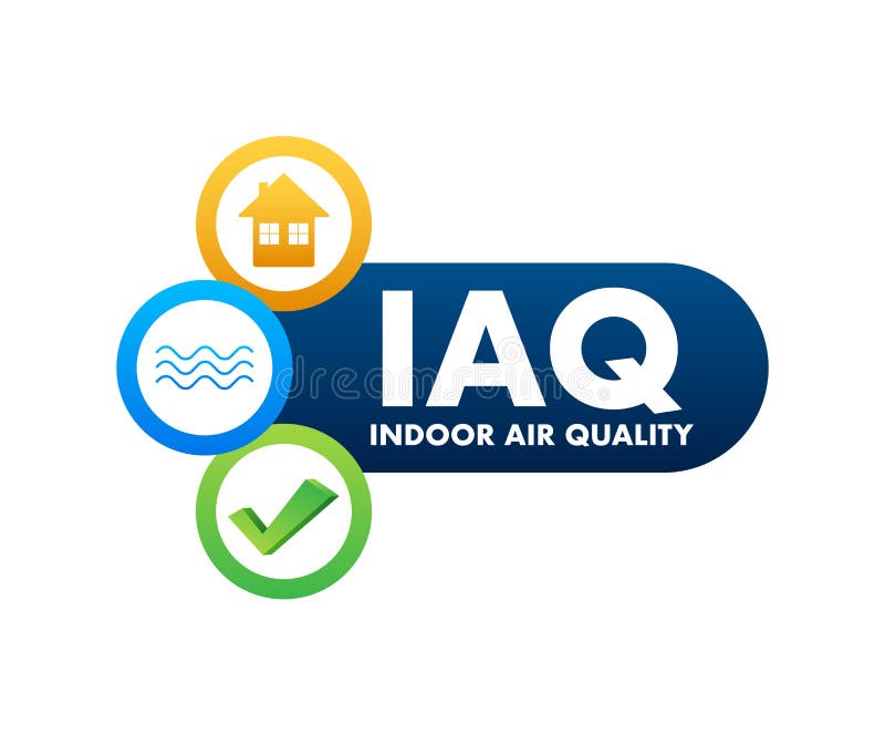 IAQ - Indoor Air Quality. Ventilation System. Vector Stock Illustration ...