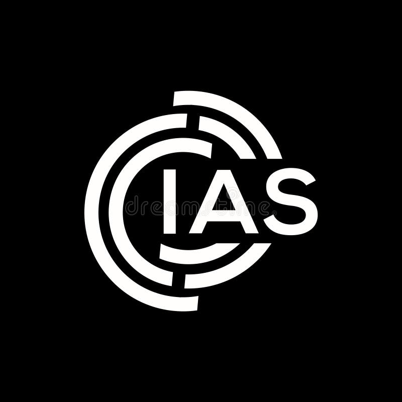 IAS Letter Logo Design on Black Background. IAS Creative Initials ...