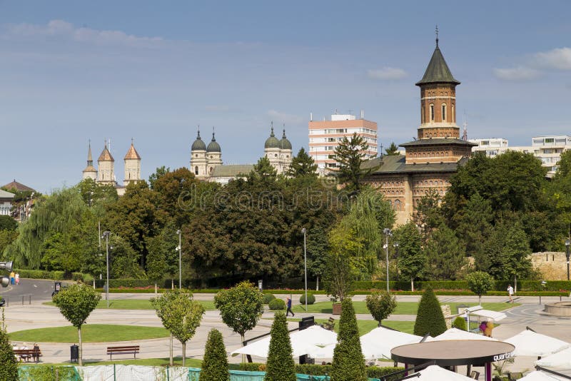 Park and Churches Domes from Iasi City Editorial Stock Photo - Image of ...