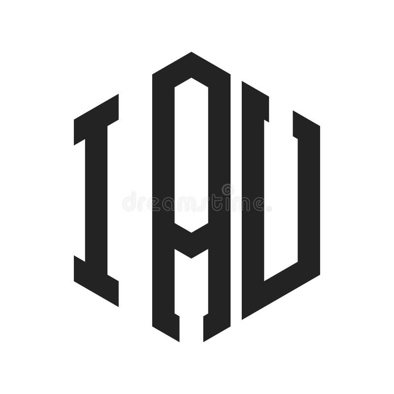 IAU Logo Design. Initial Letter IAU Monogram Logo Using Hexagon Shape ...
