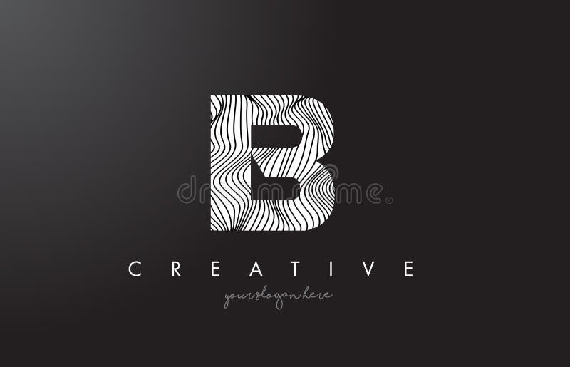 IB I B Letter Logo with Zebra Lines Texture Design Vector. Stock Vector ...