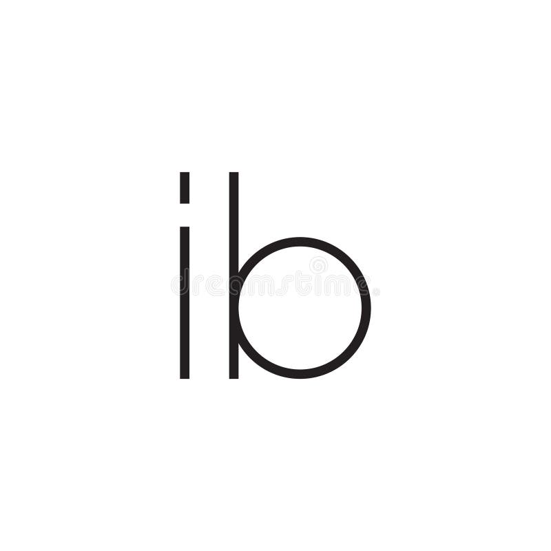 Ib Initial Letter Vector Logo Icon Stock Vector - Illustration of flat ...