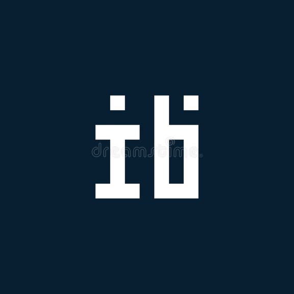 IB Initial Monogram Logo with Geometric Style Stock Vector ...