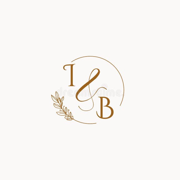 IB Initial Wedding Monogram Logo Stock Illustration - Illustration of ...