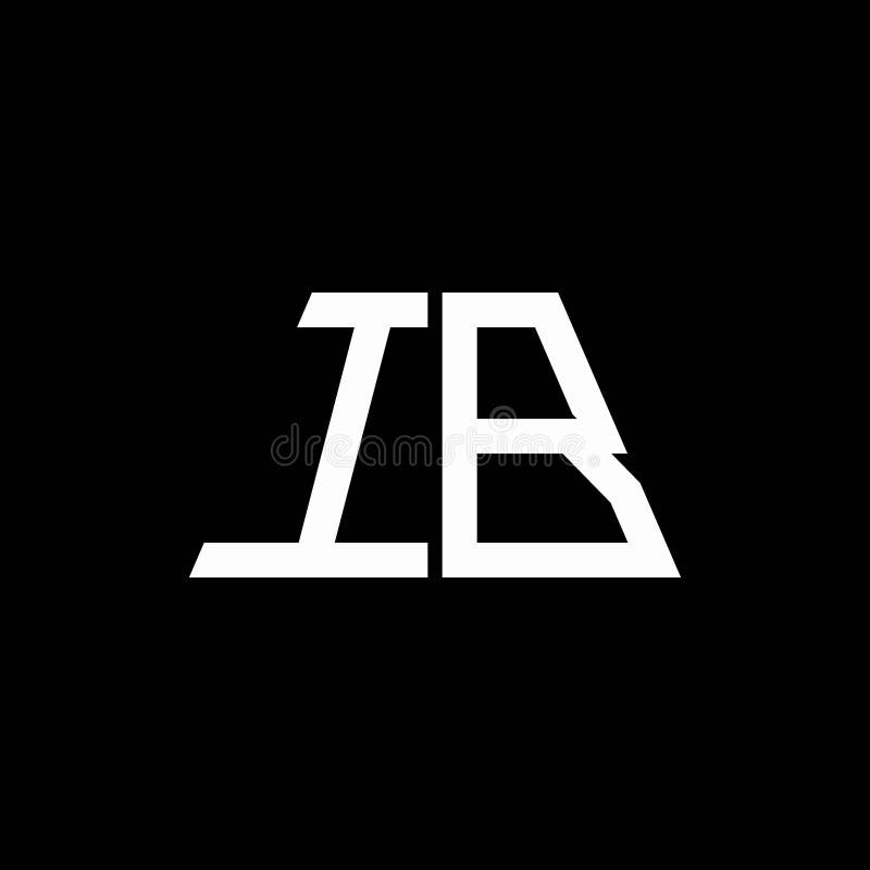 IB Logo Abstract Monogram Isolated on Black Background Stock ...