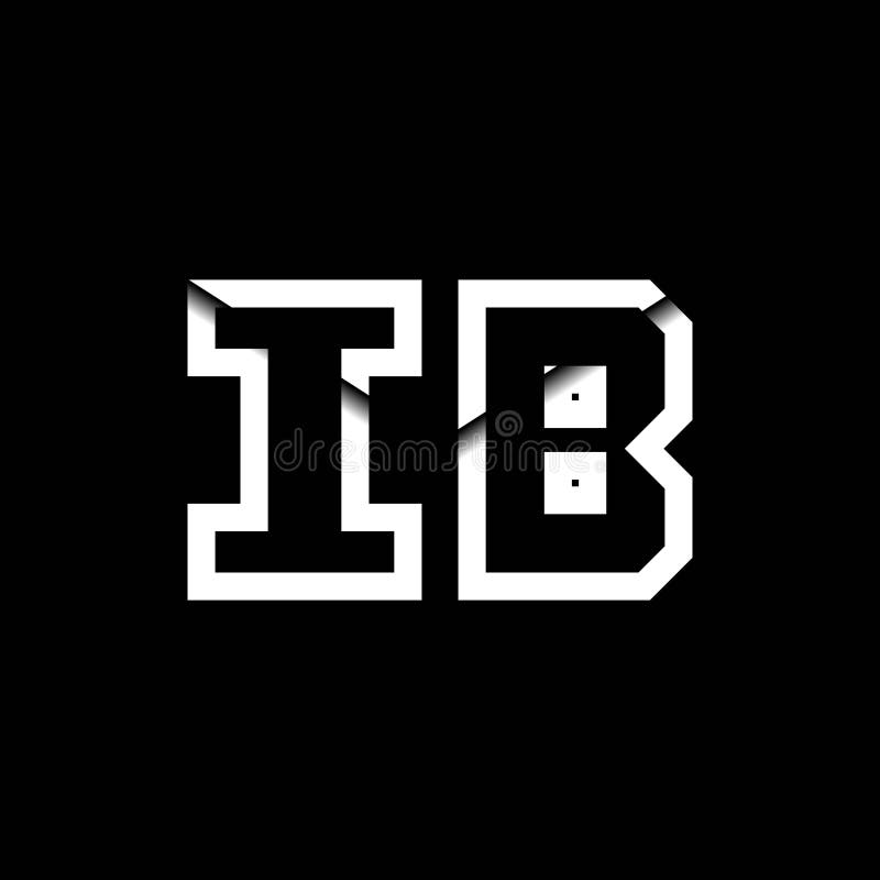 IB Monogram Envelope Shape Style Stock Vector - Illustration of black ...