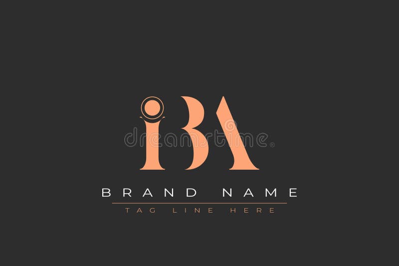 IBA Abstract Letter Logo Design Stock Vector - Illustration of sign ...