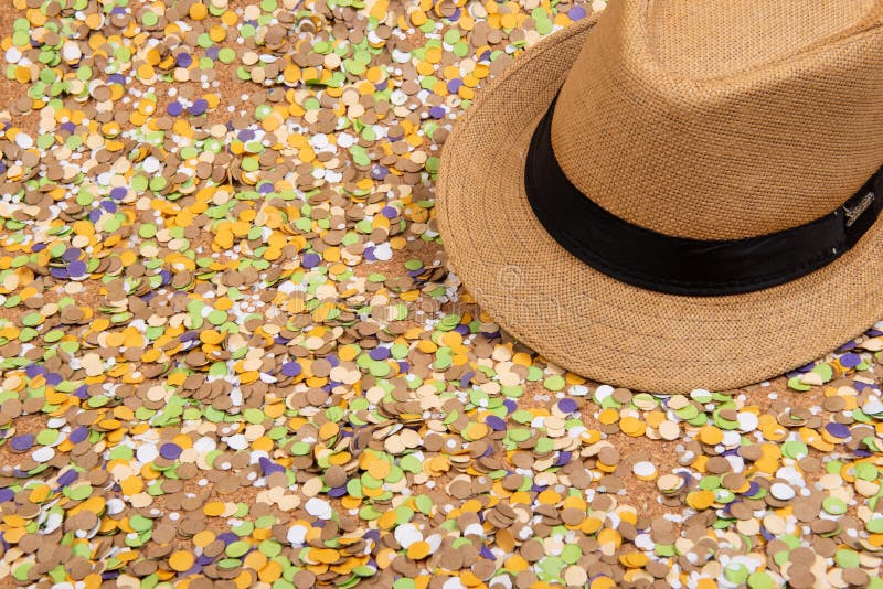 Background of Confetti with Elements Related To the Carnival and Summer ...