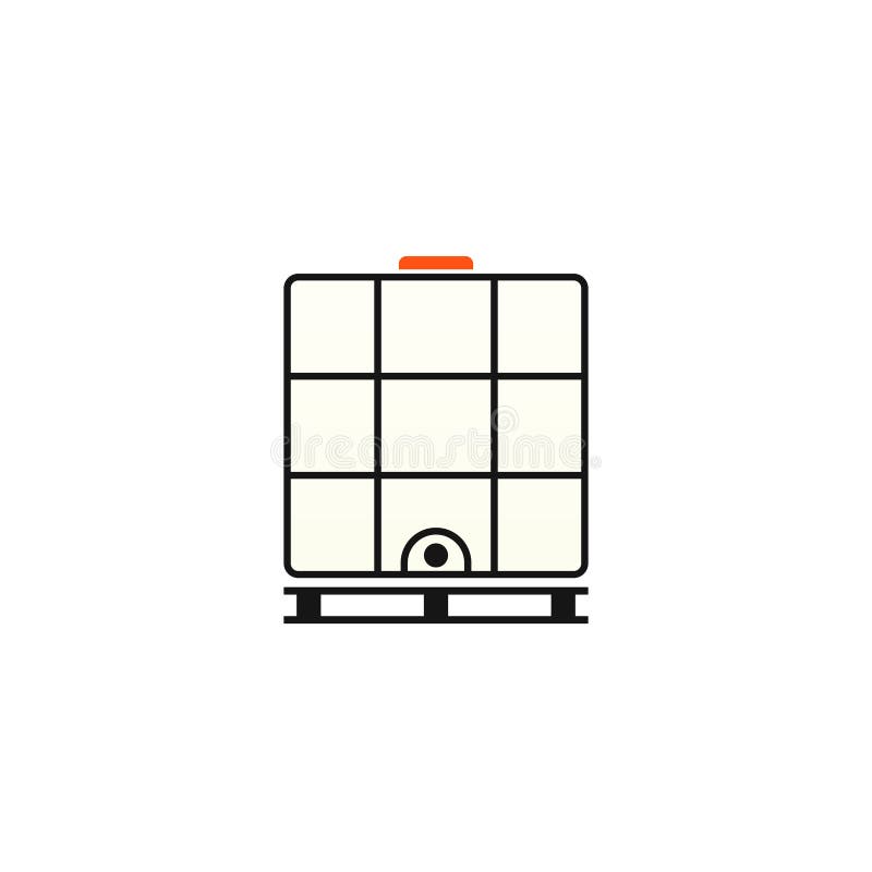 Ibc container icon. stock vector. Illustration of simple - 128921582