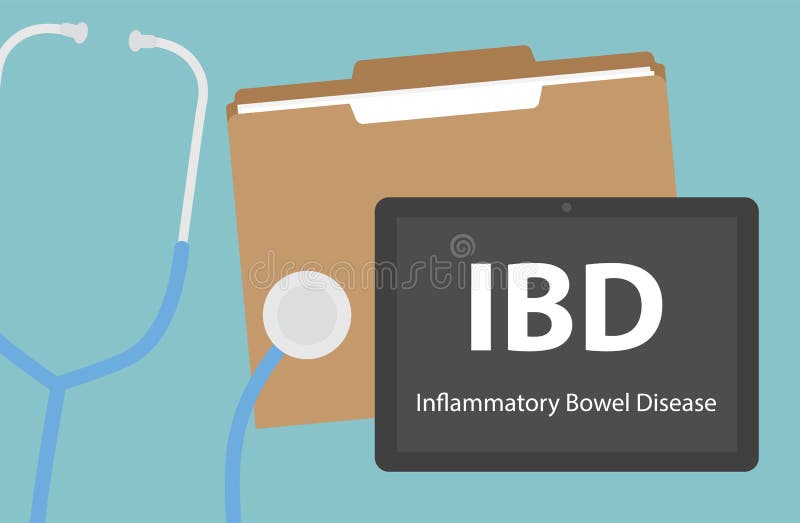 IBD Inflammatory Bowel Disease Written on Tablet Screen Stock Vector ...