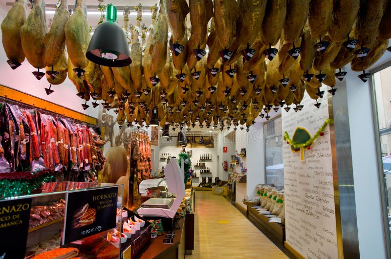 Iberian Ham, Dried Meats editorial stock image. Image of restaurant ...