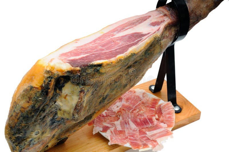 Iberian Ham Typical Spanish Dish Stock Photo - Image of iberian, lunch ...