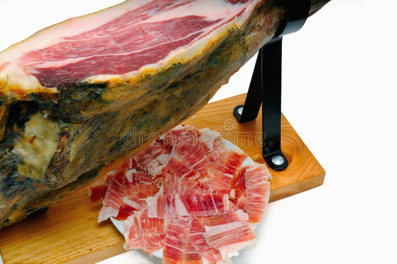 Iberian Ham Typical Spanish Dish Stock Image - Image of food, meat ...