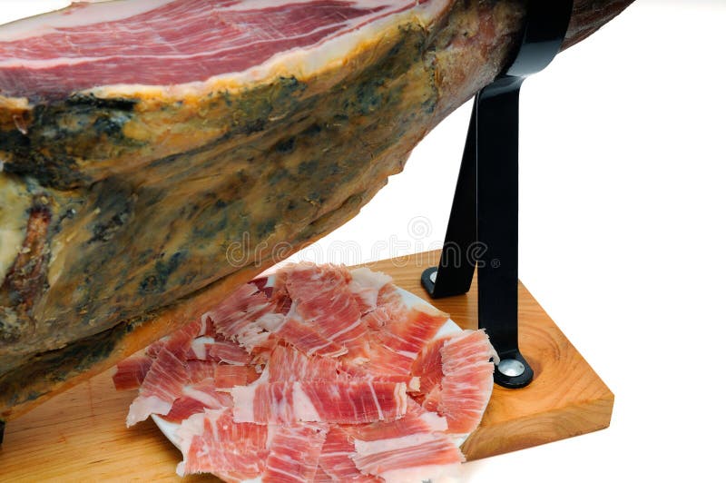 Iberian Ham Typical Spanish Dish Stock Photo - Image of appetizer ...