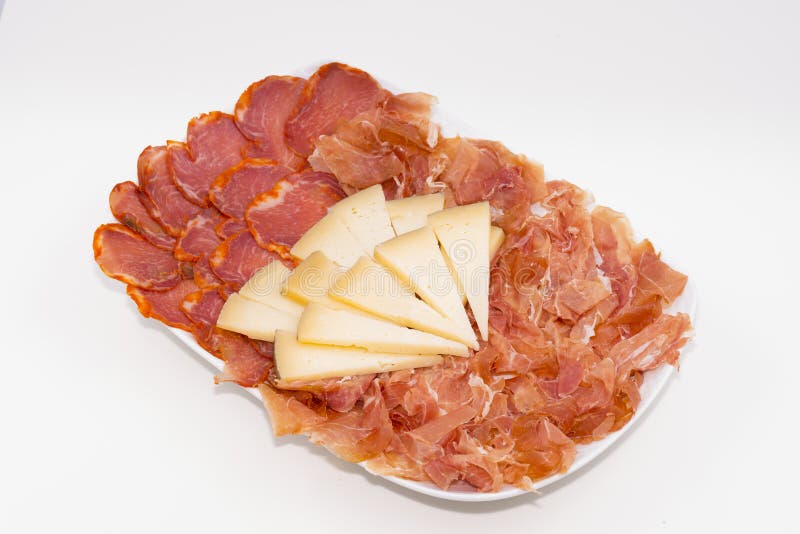 Iberian Table Ham and Cheese. Stock Photo - Image of ketchup, pecorino ...