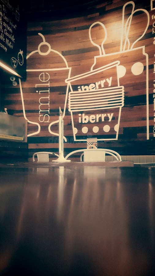 Iberry icecream shop stock image. Image of wood, text - 42488551