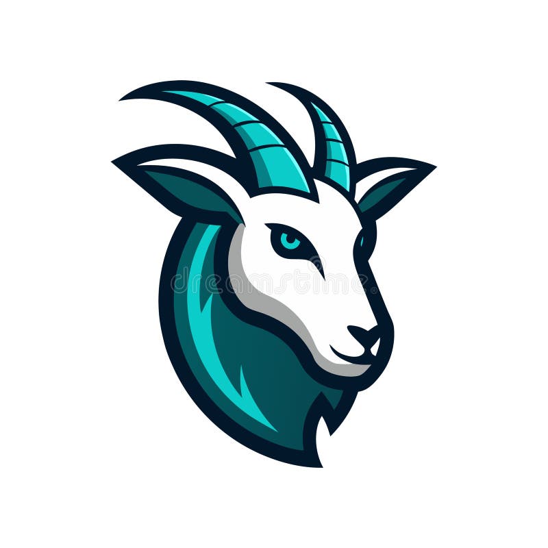 Ibex Head Mascot Logo Vector Art Illustration Stock Illustration ...