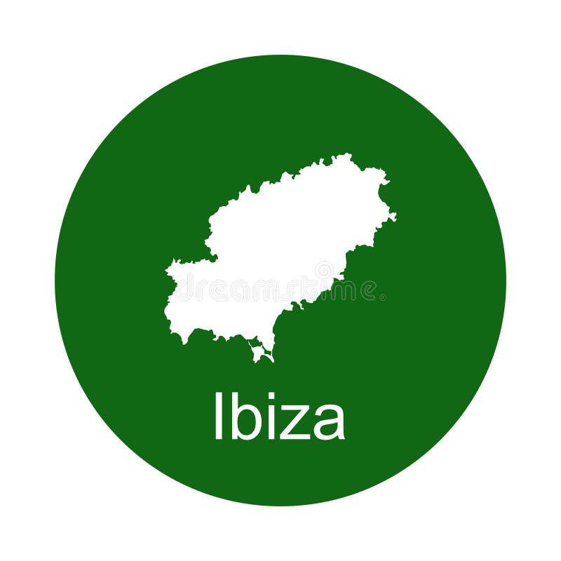 Ibiza island map icon stock illustration. Illustration of city - 350039349