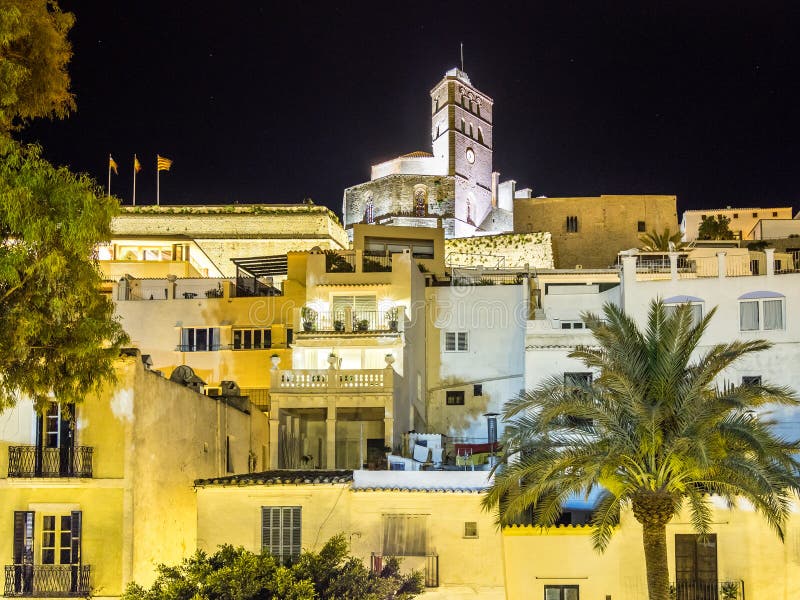 Ibiza at Night stock image. Image of islas, balearic - 85129575