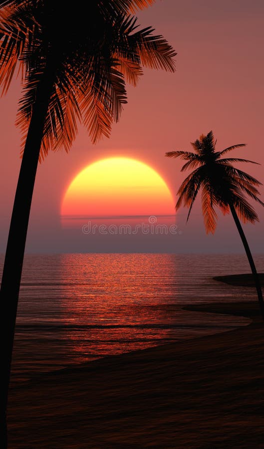 Ibiza Sunset Chill Out Beach Stock Illustration - Illustration of ...