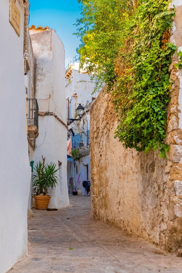 Ibiza, Typical Street of Eivissa Stock Image - Image of mediterranean ... Ibiza, Typical Street of Eivissa Stock Image - Image of mediterranean ...