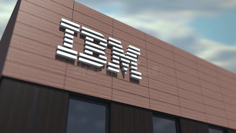 IBM Logo on the Building, Editorial 3d Rendering Editorial Stock Photo ...
