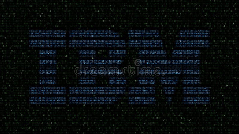 IBM Logo Made of Flashing Hexadecimal Symbols on Computer Screen. Editorial 3D Rendering Stock ...